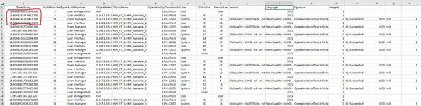 WinCC Unified - WinCC Unified - csv Audit Export Zeitstempel Format nicht korrekt dargestellt ...